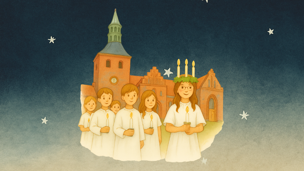 Luciaoptog i Julebyen Svendborg
